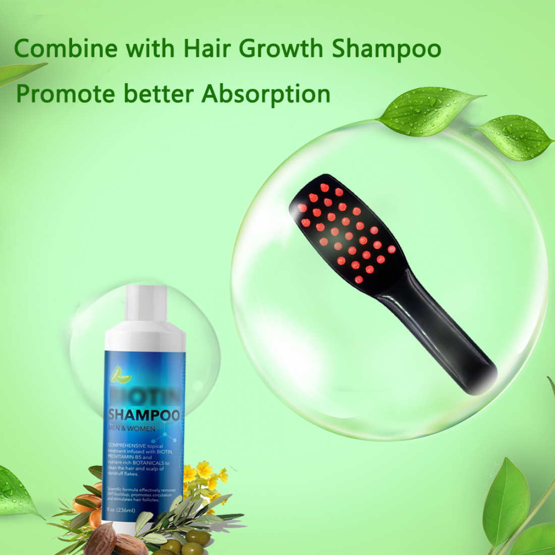 Phototherapy Scalp Massager Comb for Hair Growth